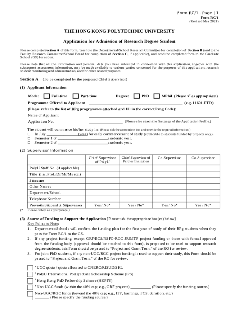 RC/1 - Page RC/1 (Revised Mar 2021) THE ... Doc Template | pdfFiller