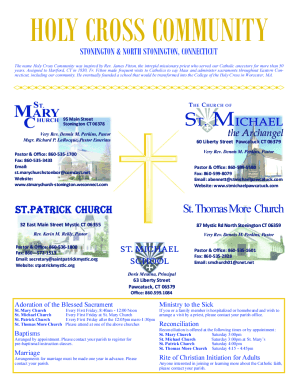 Fillable Online HOLY CROSS COMMUNITY Fax Email Print - pdfFiller