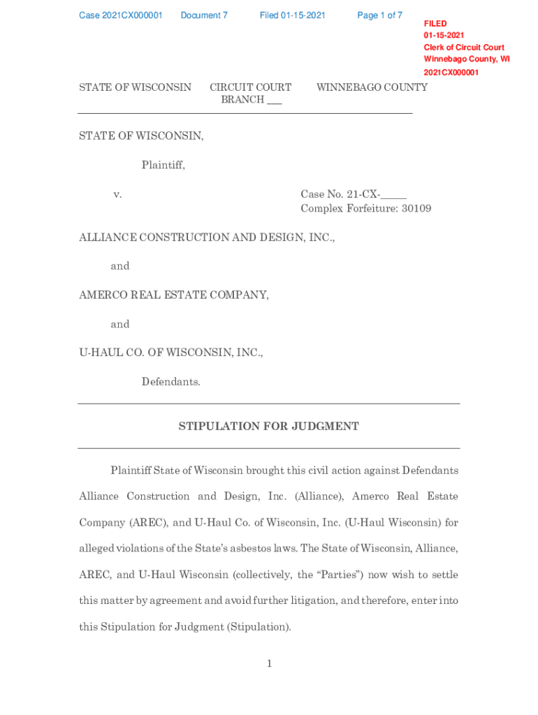 Fillable Online 6 Stipulation.pdf Fax Email Print - pdfFiller