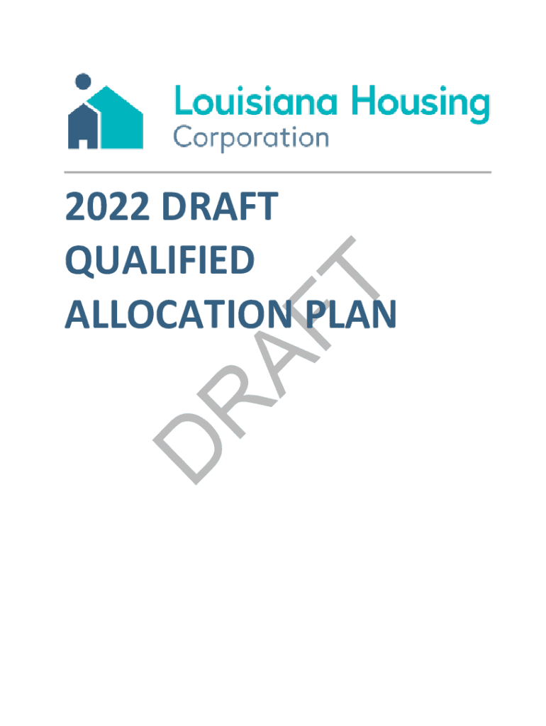 Fillable Online qualified allocation plan 20202021-2022 First Draft Fax Email Print - pdfFiller