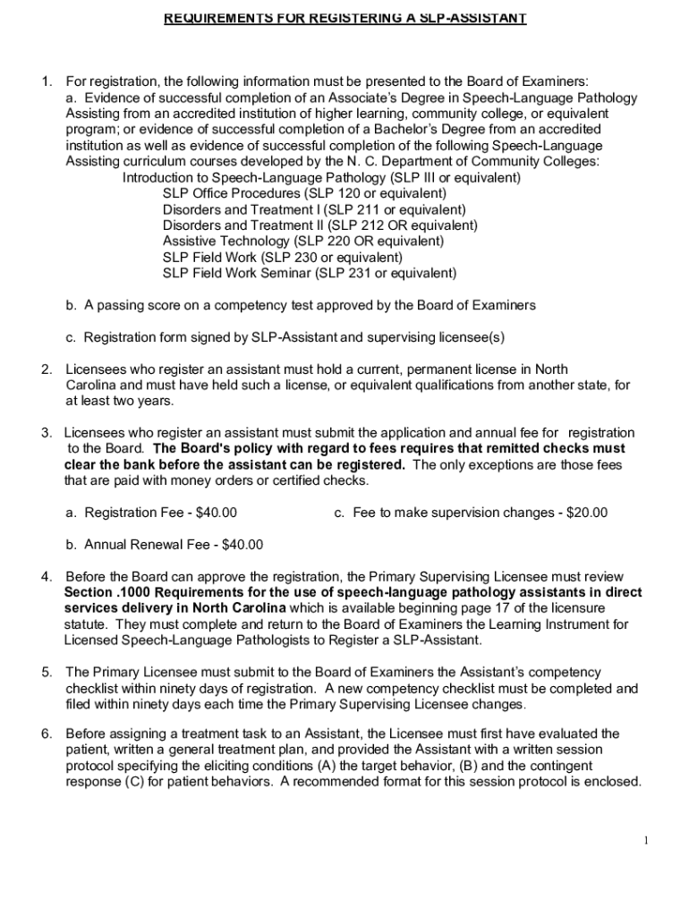 Fillable Online SLP Assistant Registration Form.wps.doc Fax Email Print ...