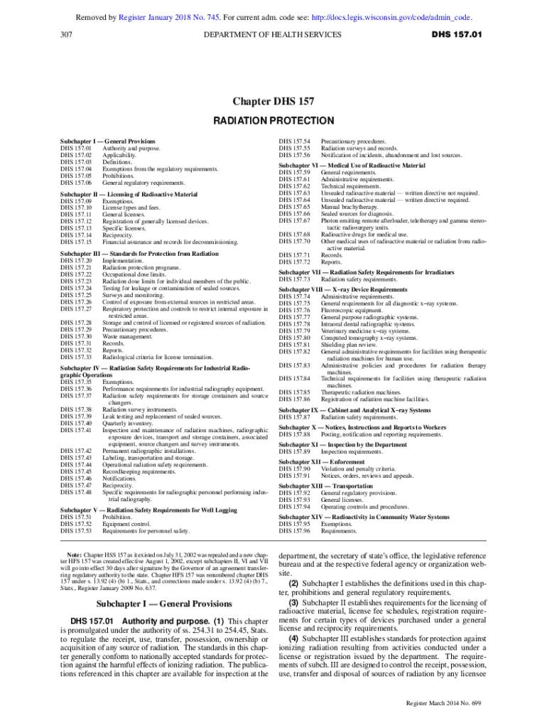 Fillable Online docs legis wisconsin Chapter DHS 157 Fax Email Print - pdfFiller