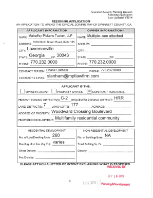 Fillable Online Fillable Online REZONING APPLICATION - Welcome to Gwinnett ... Fax Email Print ...