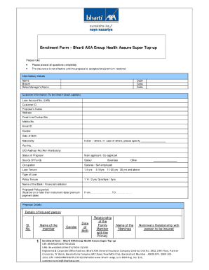 Fillable Online Enrolment Form -GHAS Fax Email Print - pdfFiller