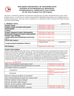 Environmental Compliance Evaluation Doc Template | pdfFiller