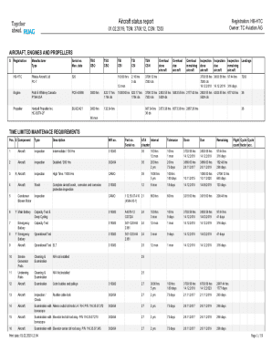 Fillable Online Aircraft status report Fax Email Print - pdfFiller