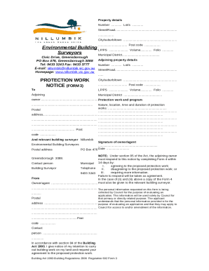 Protection work notice 3 Doc Template | pdfFiller