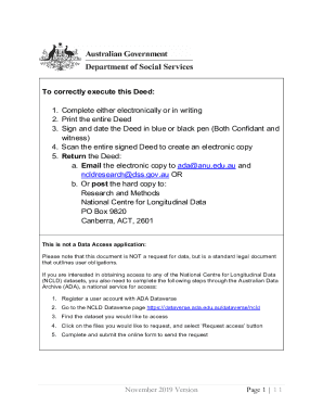Fillable Online ada edu Confidentiality Deed Poll- November 2019v2 Fax ...
