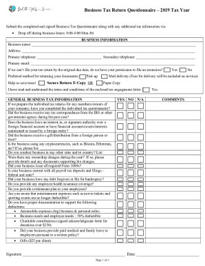 Fillable Online Submit the completed and signed Business Tax ...