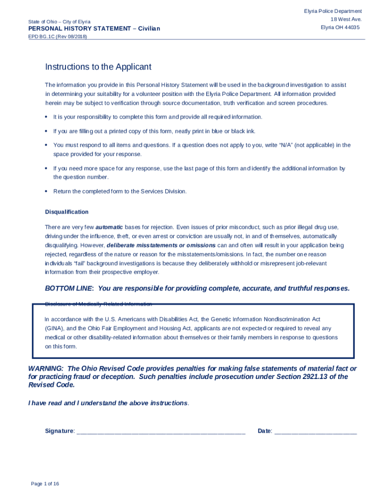 Personal History Statement (PHS) Instructional Guide - Peace ... Doc ...