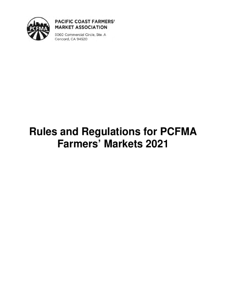 Fillable Online Rules and Regulations for PCFMA Fax Email Print - pdfFiller