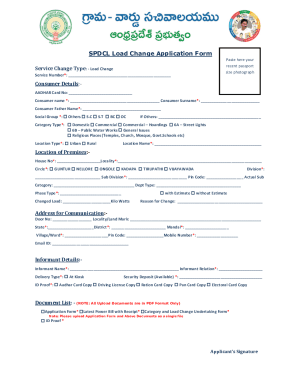Fillable Online SPDCL Load Change Application Form Fax Email Print ...