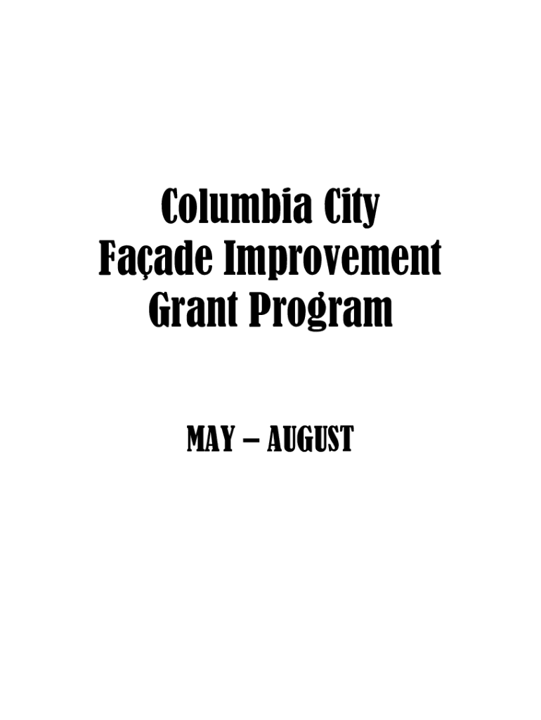 Fillable Online Facade improvements grant to give facelift to downtown Columbia Fax Email Print ...