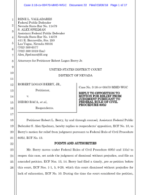 Fillable Online reply re 60b motion FINAL Fax Email Print - pdfFiller