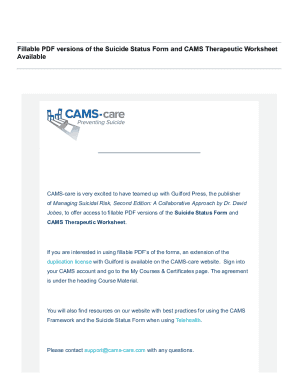 Fillable Online Fillable PDF versions of the Suicide Status Form and ...