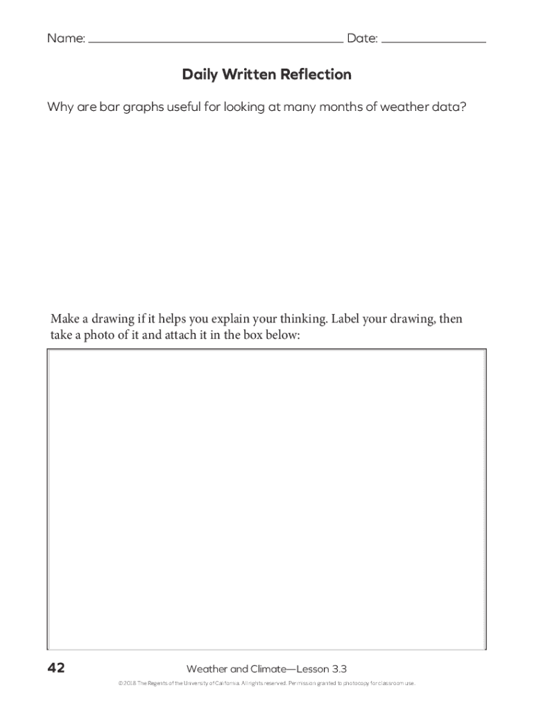 Fillable Online Science Learning Packet Grade 3, Week 7 Weather and ...