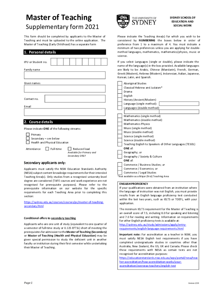 Fillable Online MTeach-supp-app-form Fax Email Print - pdfFiller