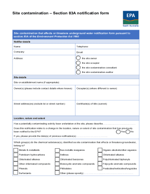 Fillable Online Section 83A notification form Fax Email Print - pdfFiller