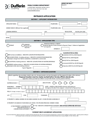 Fillable Online Entrance-Permit-Application.pdf Fax Email Print - pdfFiller