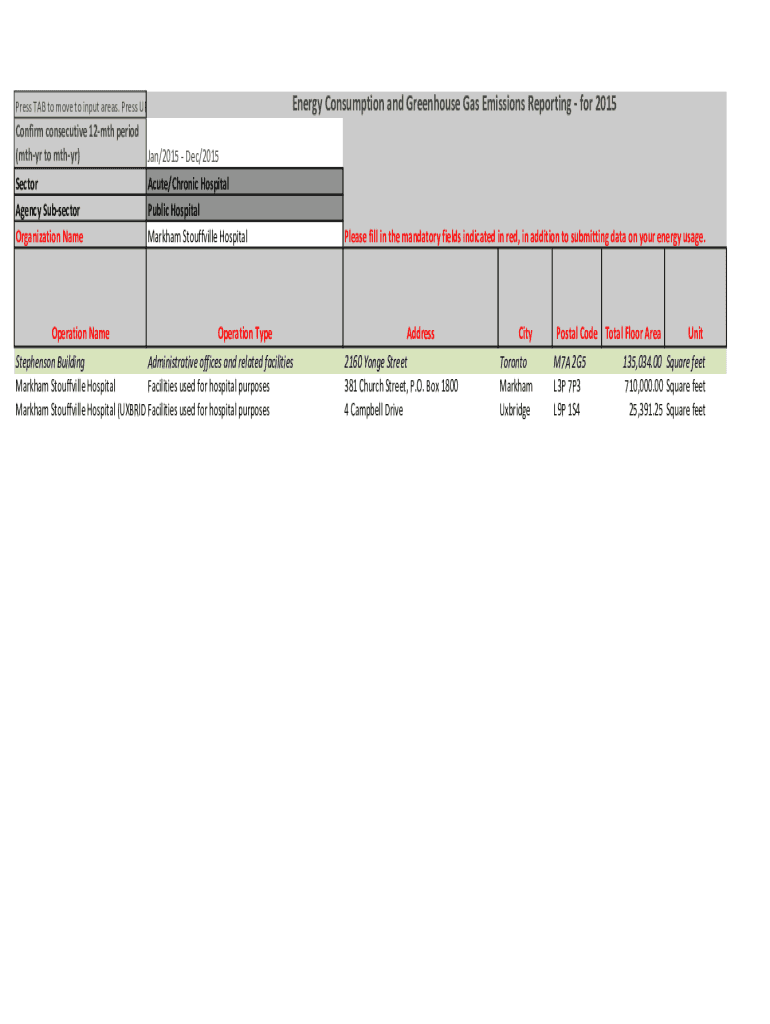 Fillable Online and Greenhouse Gas Emissions Reporting - for 2015 Fax ...