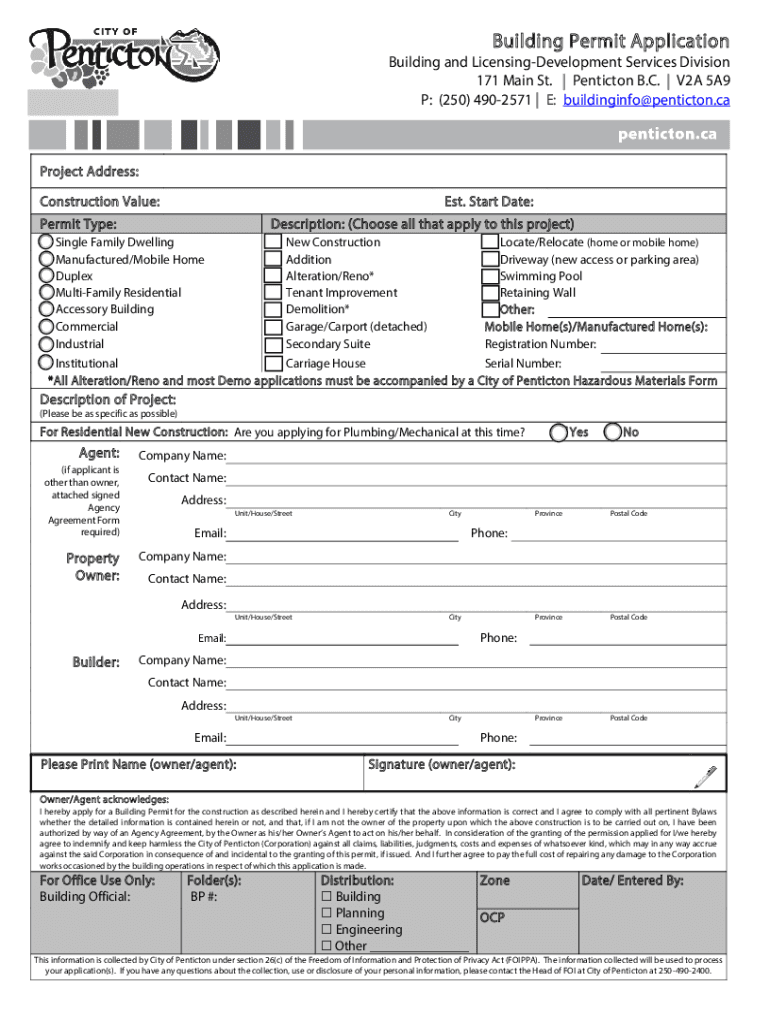 Fillable Online Building Permit Commercial - Checklist Fax Email Print ...