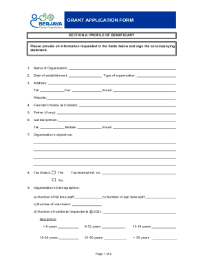 Fillable Online Beneficiary application form 2021 Fax Email Print ...