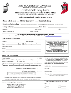 Fillable Online 2019 Sale Entry Form.pub Fax Email Print - pdfFiller