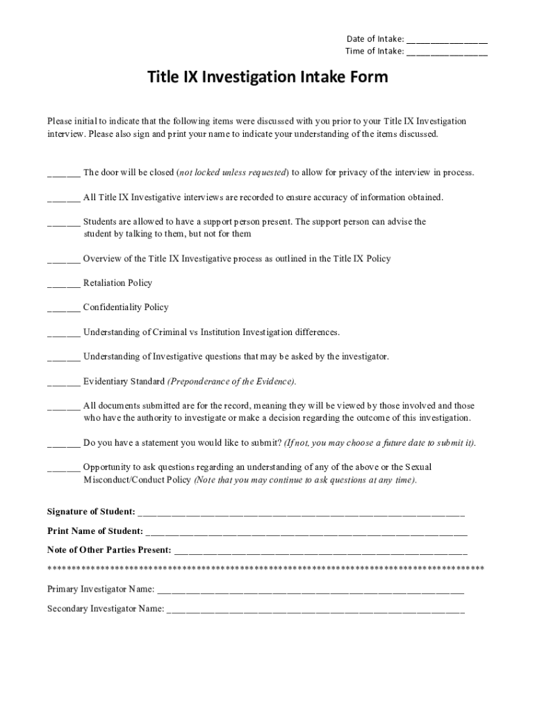 Fillable Online Pre-TIX Interview Intake Form.docx Fax Email Print - pdfFiller