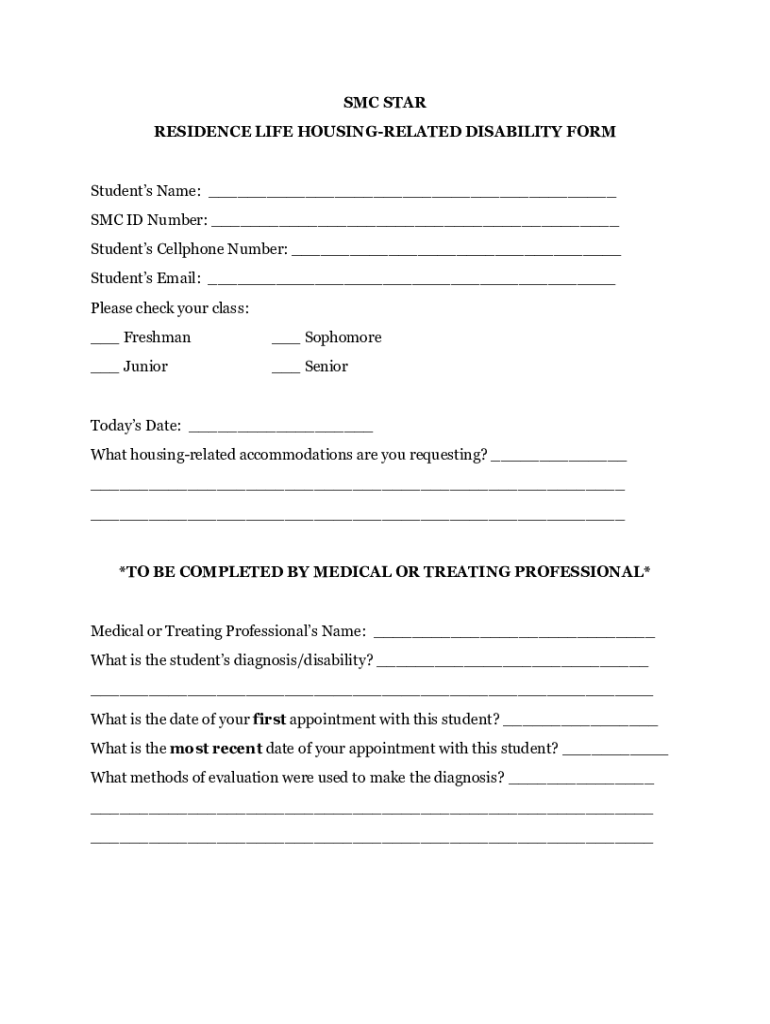 Fillable Online SMC STAR Fax Email Print - pdfFiller