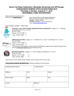 Fillable Online KIDS FUNFEST CONCESSION APPLICATION FORM Fax Email ...