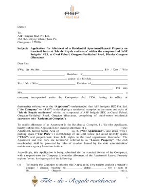 Fillable Online ASF Insignia SEZ Pvt Fax Email Print - pdfFiller