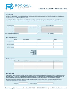 Fillable Online To apply for a credit account, fill out the form below ...