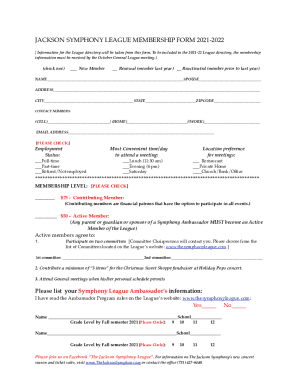 Fillable Online League Membership form 2021-22 Fax Email Print - pdfFiller