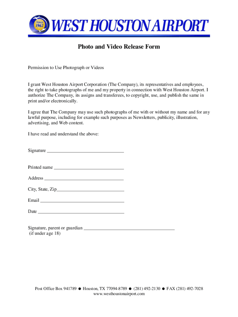 Fillable Online Permission to Use Photograph or Videos Fax Email Print ...