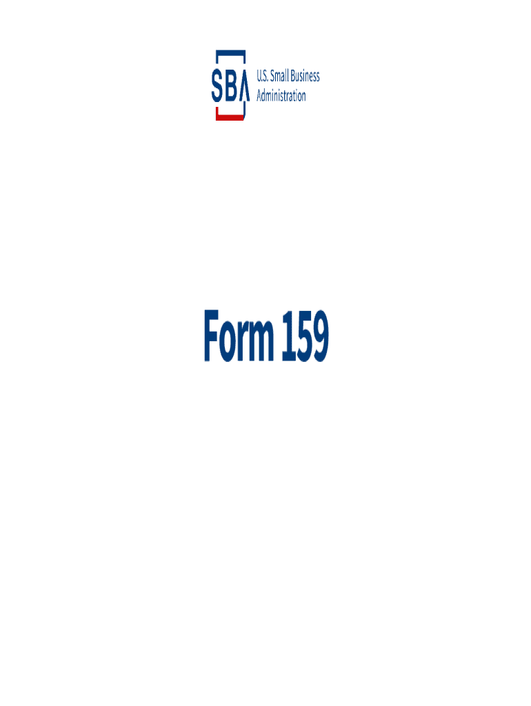 Fillable Online Everything You Need to Know About SBA Form 159Fora ...
