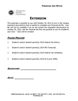 Fillable Online This extension is granted to you until October 30, 2021 ...