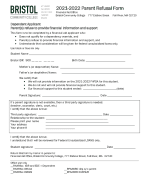 Fillable Online BRCC Financial Aid FormsBRCC, Virginia Fax Email Print - pdfFiller