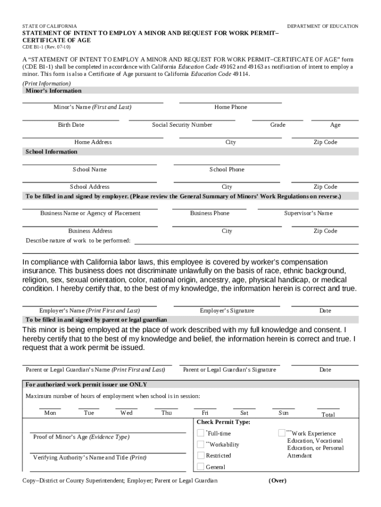 Work Permit - Students - Magnolia Science Academy-Santa Ana Doc ...