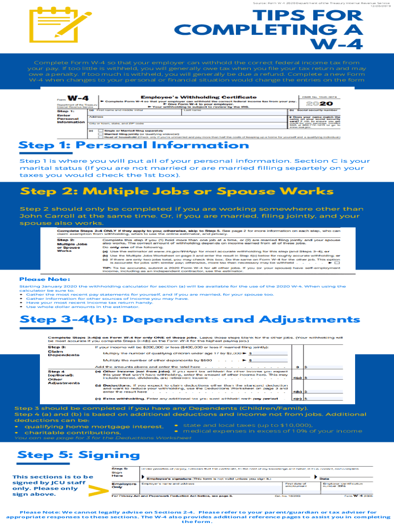 Fillable Online Helpful Tips for Correctly Filling Out Your W-4 Form ...