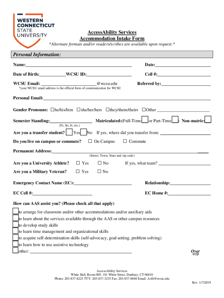 Fillable Online *Alternate formats and/or readers/scribes are available upon request Fax Email ...