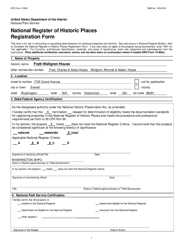 Fillable Online Fratt, Charles & Idalia House; Wallgren, Monrad & Mabel ...