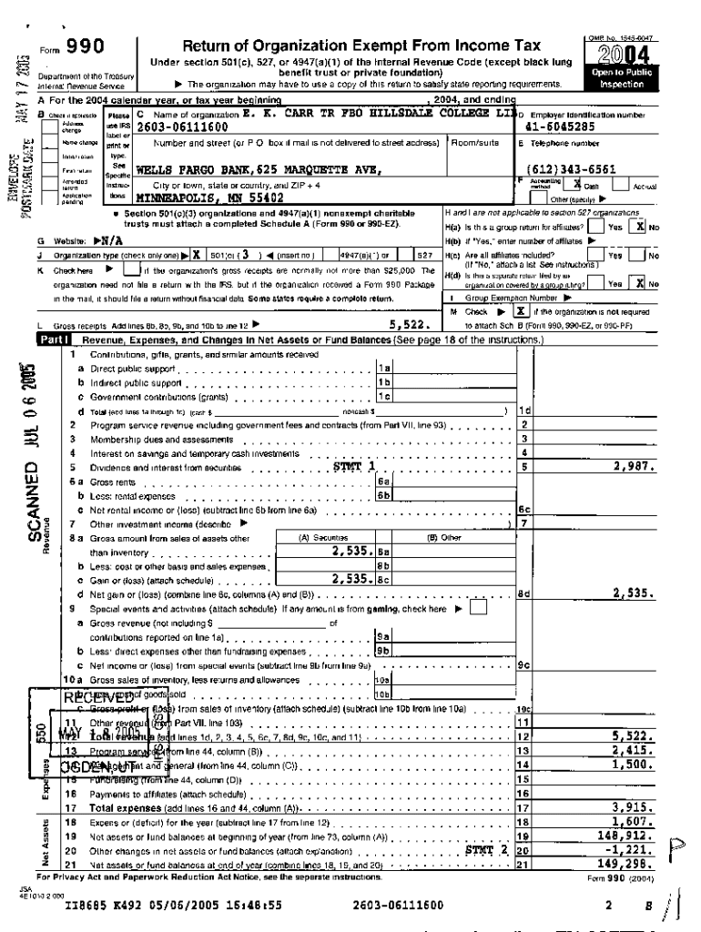 Fillable Online lll The organization may have to use a copy of this ...