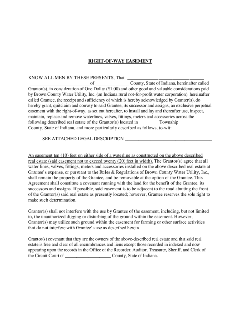 Fillable Online Sample Right-Of-Way Easement Fax Email Print - pdfFiller