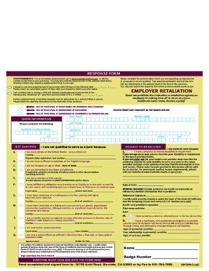 Fillable Online You are summoned to appear for JURY SERVICE beginning ...