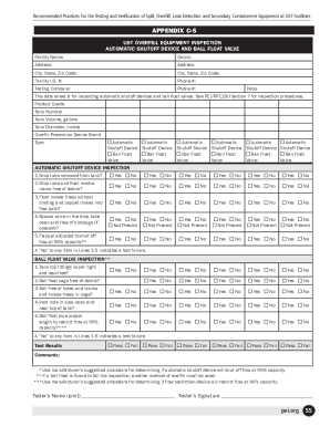 Fillable Online UST OVERFILL EQUIPMENT INSPECTION Fax Email Print ...