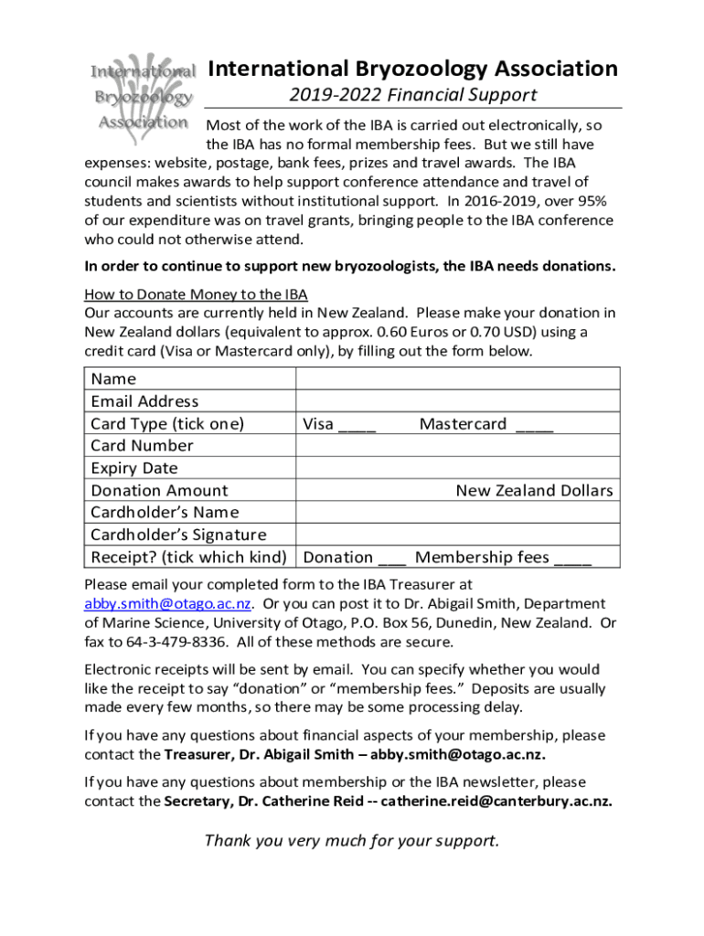 Fillable Online IBA membership form 19-22 Fax Email Print - pdfFiller