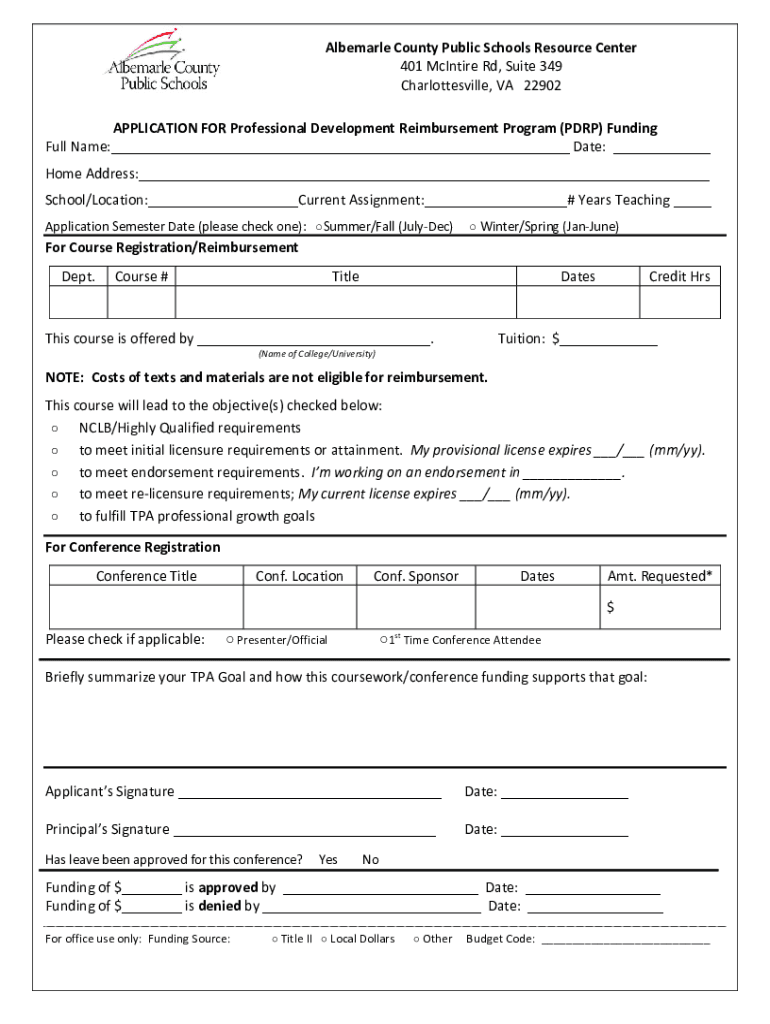 Fillable Online PDRP Appli form 2017.doc Fax Email Print - pdfFiller