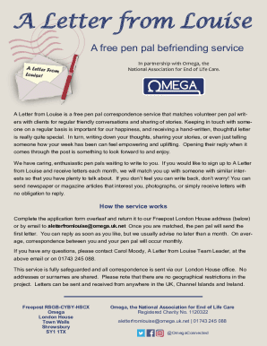 Fillable Online A Letter from Louise Fax Email Print - pdfFiller