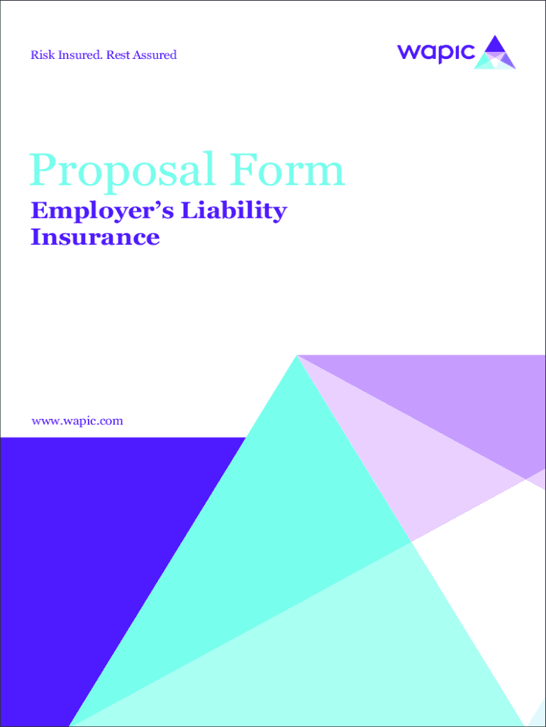 Fillable Online Employer liability proposal form.cdr Fax Email Print ...