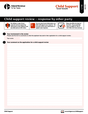 Fillable Online Child support review response by other party Fax Email ...